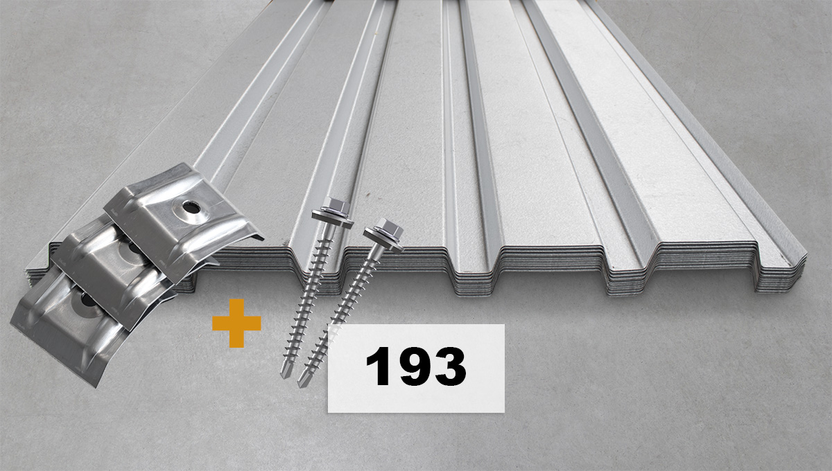 Komplettpaket Nr. 193 Trapezblech + Schrauben + Kalotten | aluzink ...