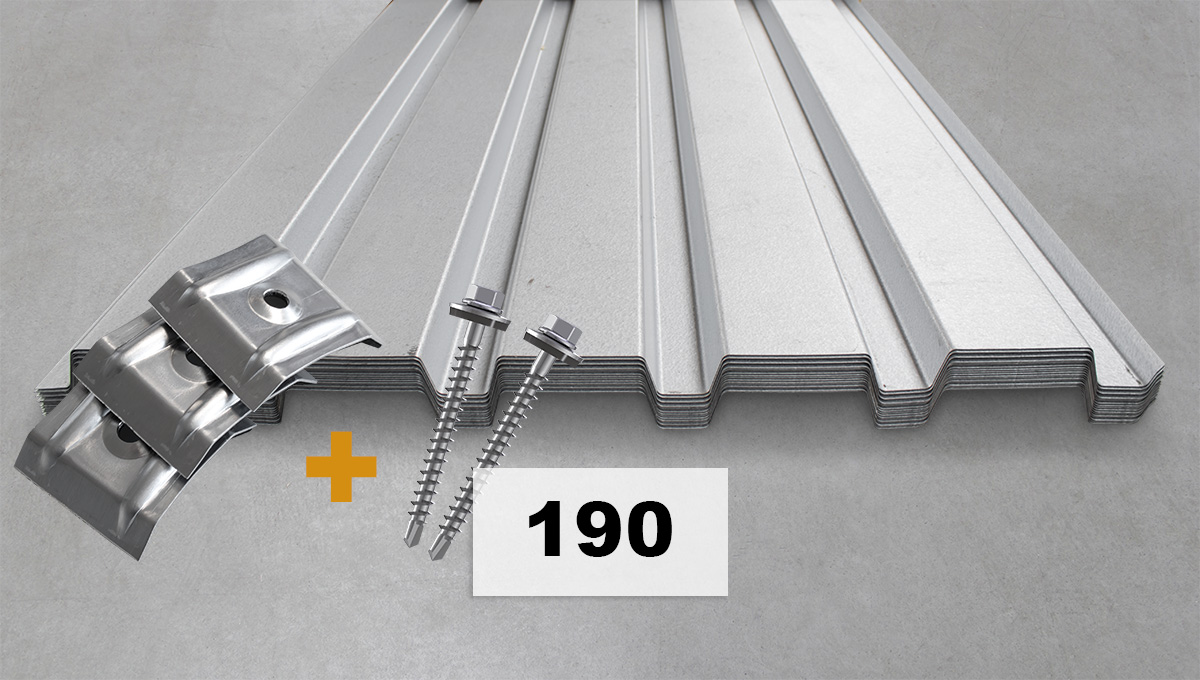 Trapezblech Komplettpakete mit passendem Befestigungsmaterial Trapezblech Komplettpakete mit passendem Befestigungsmaterial